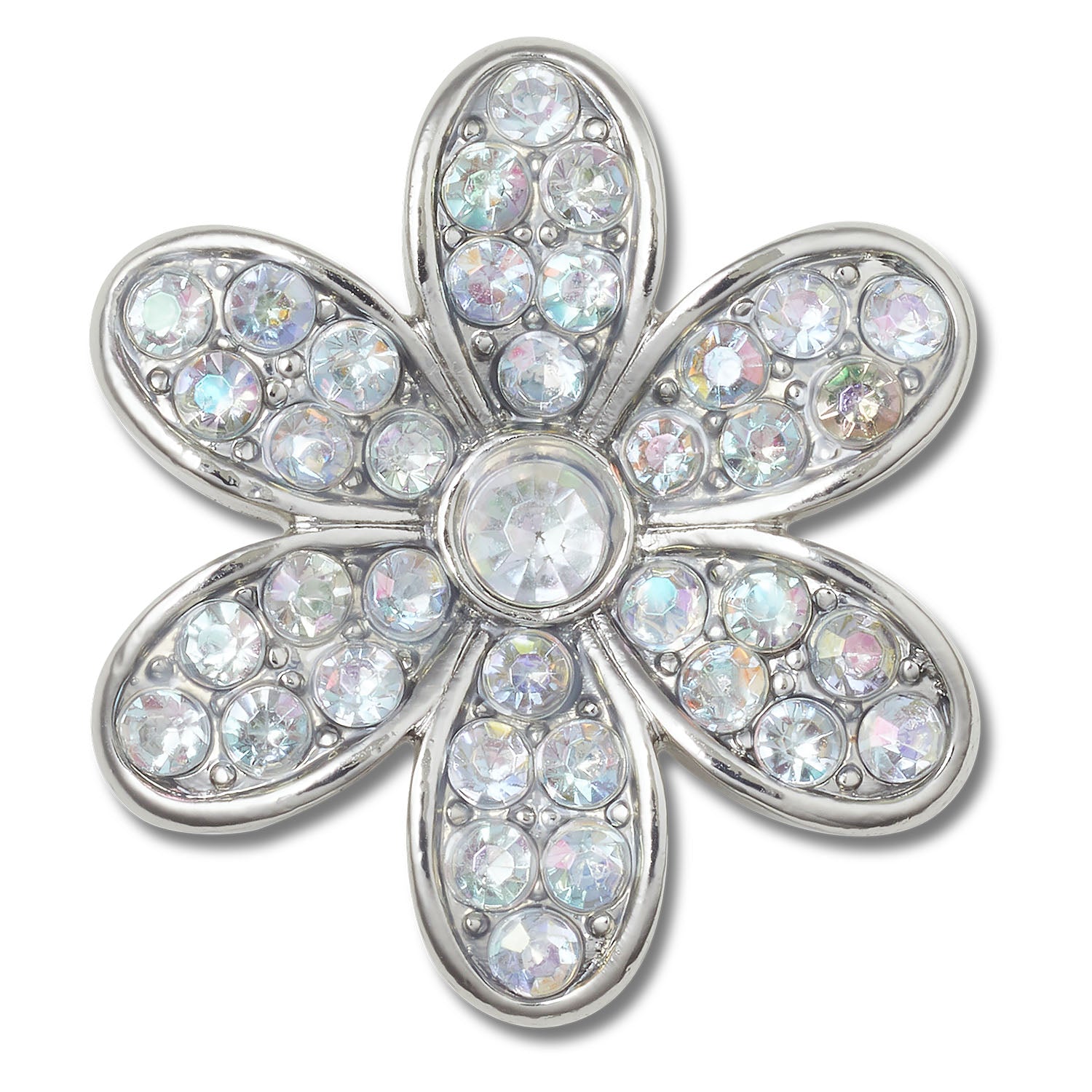 Silver Monochrome Diamond Daisy Jibbitz - Crocs South Africa