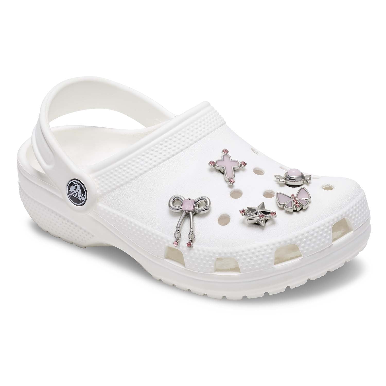 Silver and Pink Jibbitz - Crocs South Africa