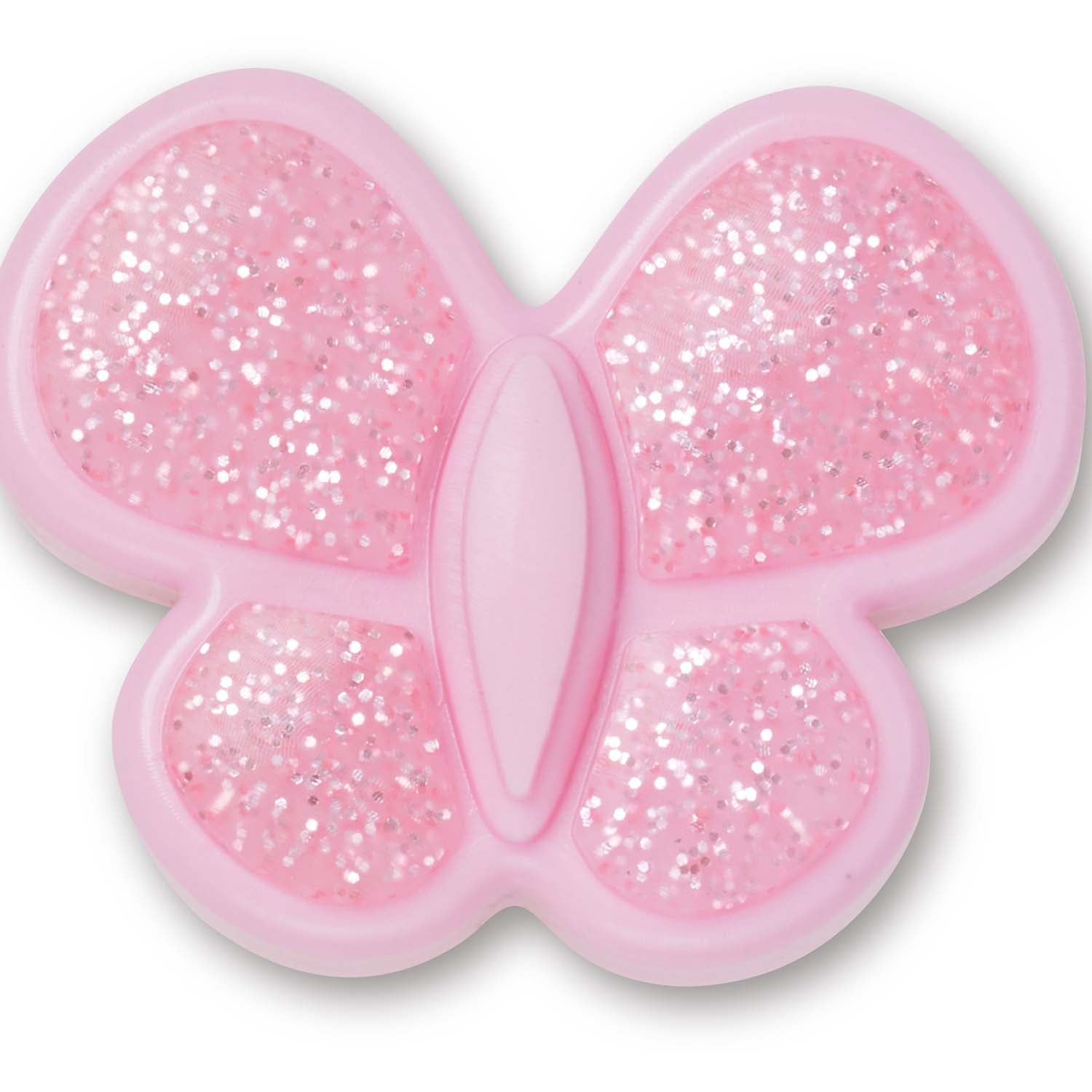 Tiny Pink Glitter Butterfly Jibbitz - Crocs South Africa